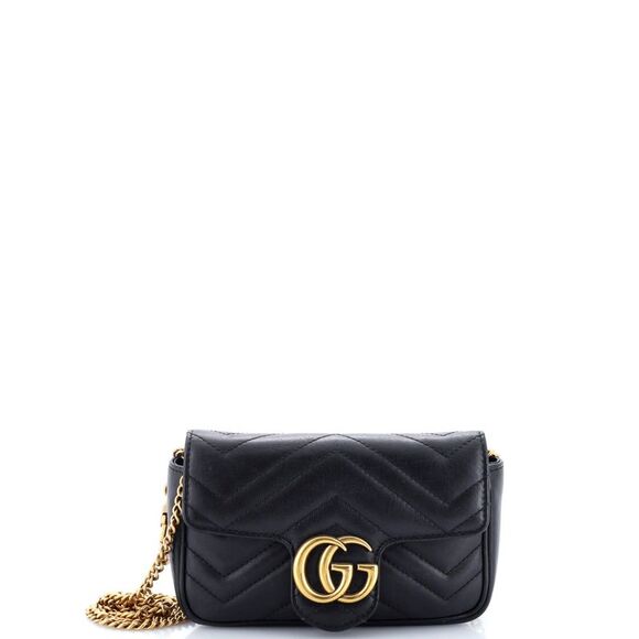 Gucci | Bags | Gucci Gg Marmont Flap Bag Matelasse Leather Super Mini ...
